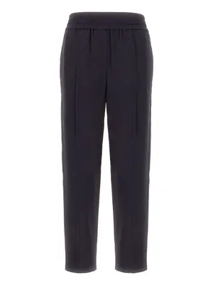 Brunello Cucinelli Elasticated-waistband Trousers - Blue