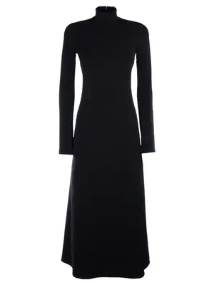 Balenciaga Turtleneck Dress - Black