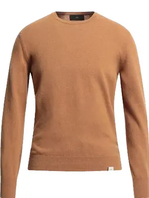 LIU •JO MAN Crewneck Virgin Wool & Cashmere Sweater - Beige