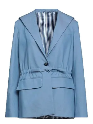 VI TO VI Blazer With Lapel Collar - Blue