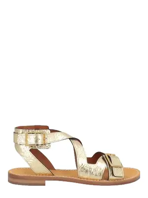 Zadig&Voltaire Leather Gladiator Sandals - Gold