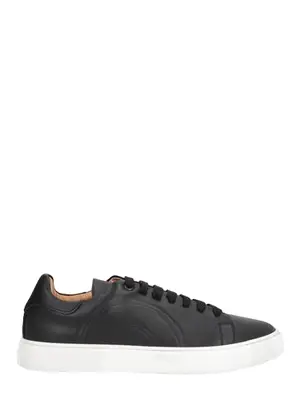 LIU •JO MAN Leather Low-top Sneakers - Black