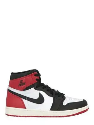 JORDAN Leather High-Top Sneakers Red