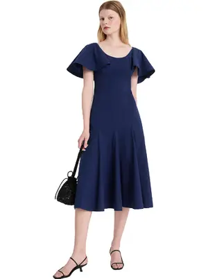 Merlette Liberte Tea-length Dress - Marine