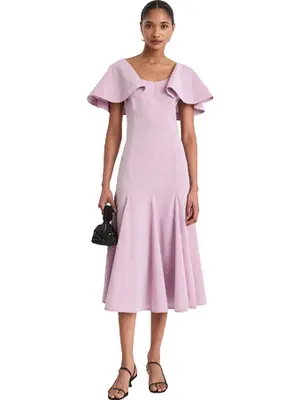 Merlette Liberte Tea-length Dress - Rose Chambray