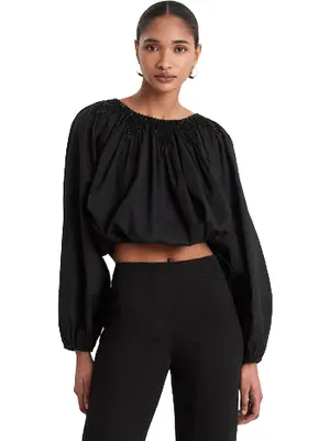 Merlette Merlette Lotus Beaded Top Black