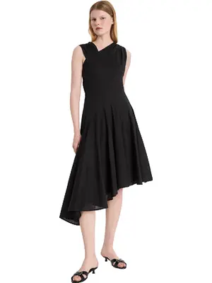 Merlette Luna Tea Length Dress - Black