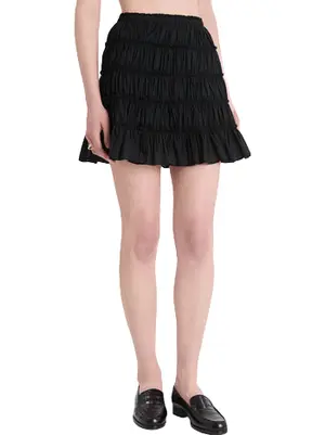 Merlette Merlette Cassis Tiered Ruffle Skirt Black