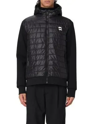 Karl Lagerfeld Quilted Jacket With Logo - Black