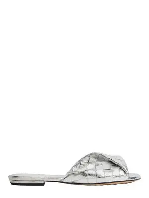 Bottega Veneta Blink Flat Mule - Silver