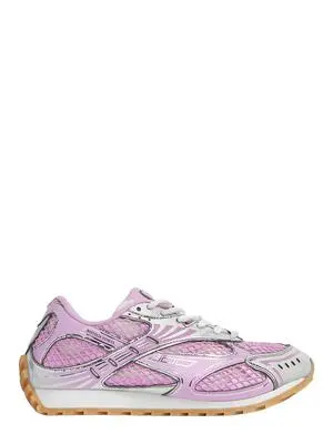 BOTTEGA  VENETA Orbit Lace-Up Sneakers Gloss/silver
