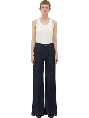 BOTTEGA  VENETA Bottega Veneta Palazzo Wide-leg Jeans - Indigo
