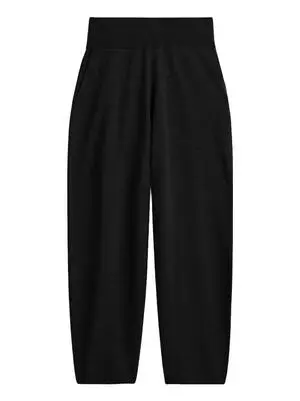 Cos Merino Wool Barrel-Leg Pants Black