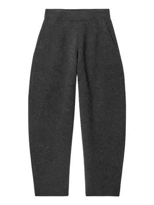 Cos Merino Wool Barrel-Leg Pants Grey