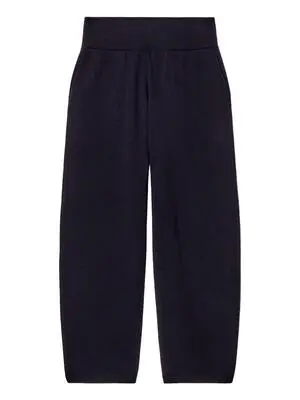 Cos Merino Wool Barrel-Leg Pants Navy