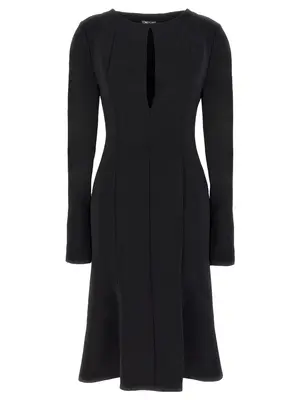 TOM FORD Cut-out Flared Dress - Black
