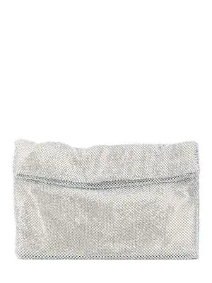 TWENTY FOURHAITCH Crystal Embellished Clutch - Silver