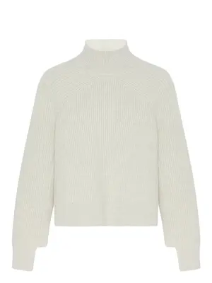 Rosetta Getty Panelled Ribbed Jumper - White