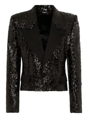 Dolce & Gabbana Sequin-embellished Blazer - Black