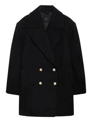 ANINE BING Glenn Pea Coat - Black