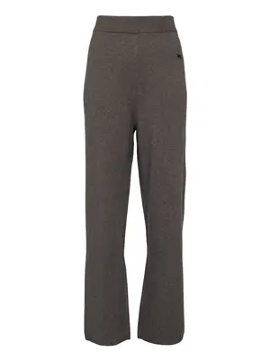 Izzue Knitted Straight Trousers - Grey