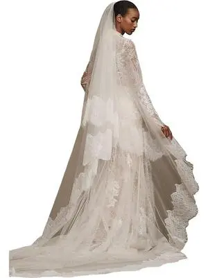 Watters Frances Cathedral Veil - Ivory