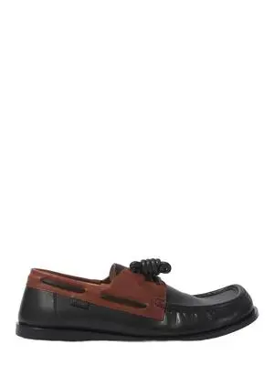 Loewe Campo Leather Boat Shoes - Black