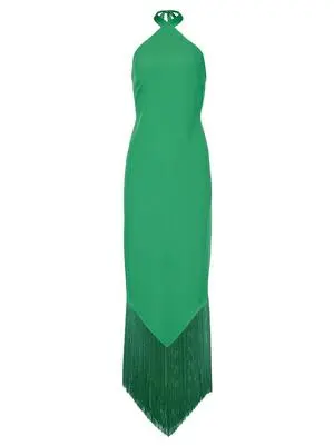 TALLER MARMO Nina Fringed Maxi Dress - Green
