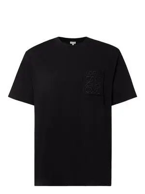 Loewe Anagram Cotton T-shirt - Black