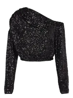 Diane Von Furstenberg Belle Sequined Top - Black