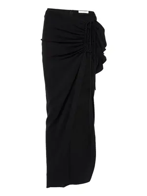 Christopher Esber Ruched Jersey Maxi Skirt - Black