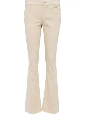 7 For All Mankind 7 For All Mankind Mid-Rise Flare Jeans In Chicory Coffee Beige