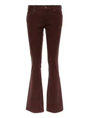 7 For All Mankind 7 For All Mankind Mid-Rise Flare Jeans In Chicory Coffee Brown