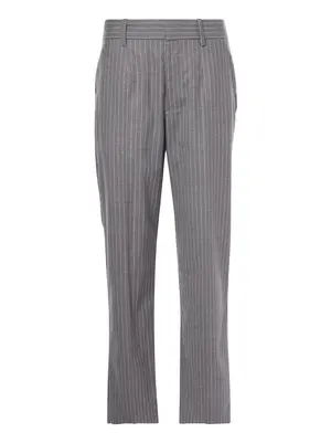 Isabel Marant Ritana Pinstripe Wool Tapered Pants - Grey