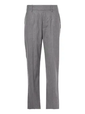 Isabel Marant Étoile Ritana Pinstripe Wool Tapered Pants - Grey