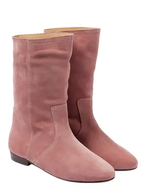 Isabel Marant Stefa Suede Boots - Pink