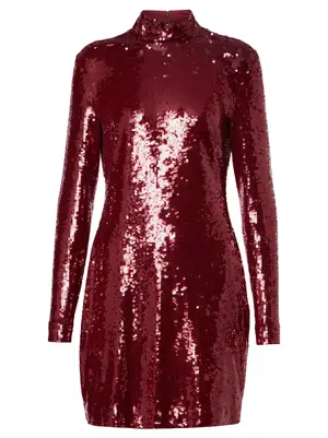 Veronica Beard Sylee Sequined Mini Dress - Red