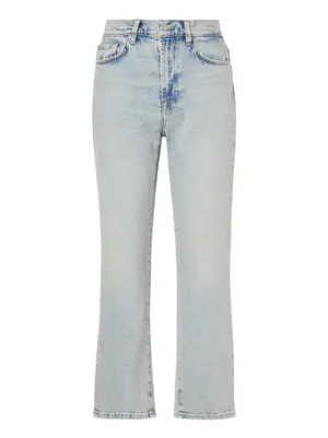 7 For All Mankind High-rise Straight Jeans - Blue