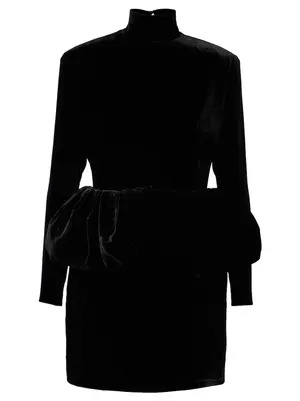 THE NEW ARRIVALS ILKYAZ OZEL Catroux Peplum Minidress - Black