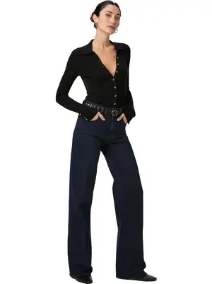 Paige Sasha Wide Leg Jean - Denim