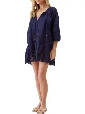 MELISSA ODABASH Melissa Odabash Ashley Broderie Anglaise Cover-Up Tunic