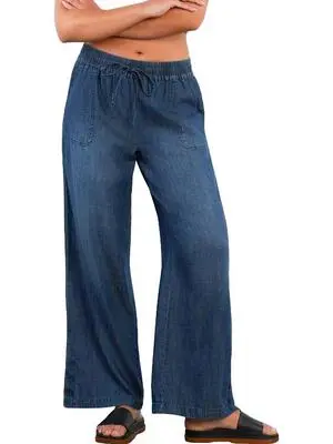 BILLY T Hero High-waist Wide-leg Pants - Dusk Denim