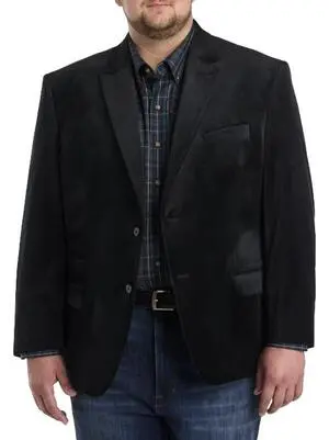 SYNRGY BY DXL Velvet Jacket Relaxer Sport Coat - Black