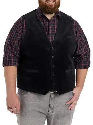 OAK HILL BY DXL Oak Hill Velvet Vest - Black