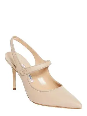 Manolo Blahnik Campari Slingback Pumps - Beige