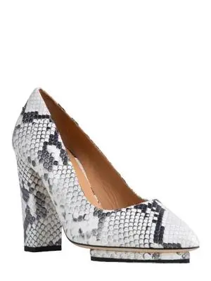 BEAUTIISOLES BEAUTIISOLES Pippa Pointed Toe Platform Pump Python Snake
