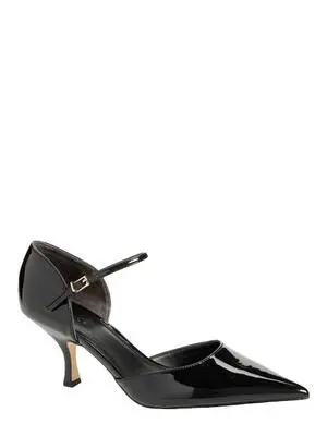 Nordstrom Liv Pointed Toe D'orsay Pump - Black Patent