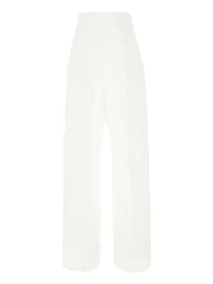 Sportmax Gebe Straight-leg Trousers - White