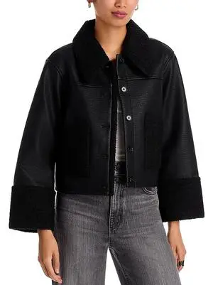 Rails Dria Faux Fur Jacket Black Shearling