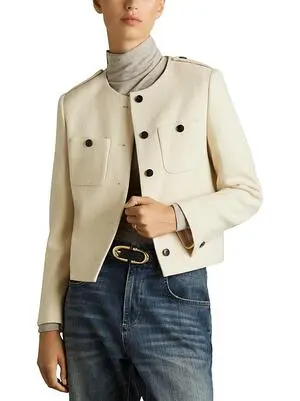 REISS Blane Wool Cropped Jacket